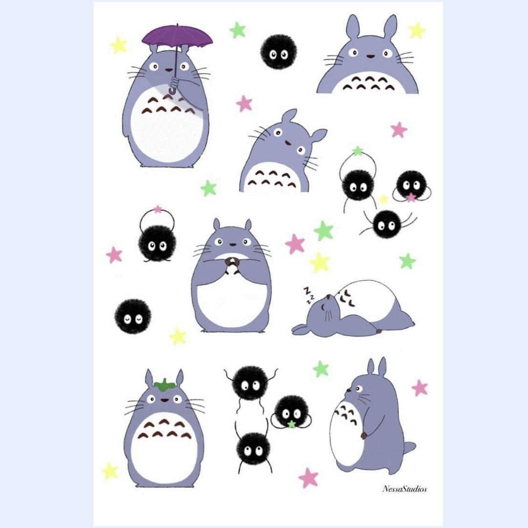 Totoro Sticker Sheet, Hobbies & Toys, Stationery & Craft, Craft ...