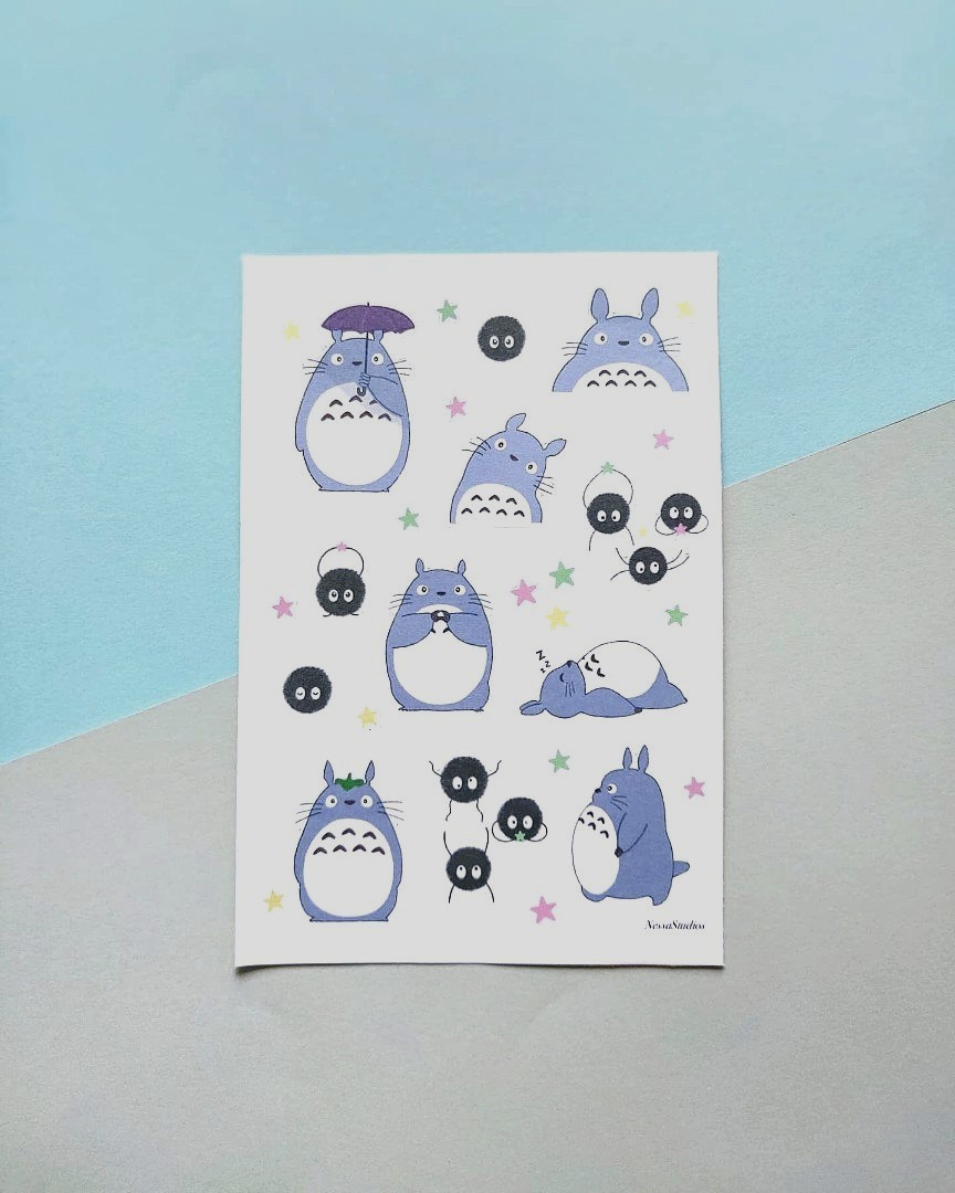 Totoro Sticker Sheet, Hobbies & Toys, Stationery & Craft, Craft ...