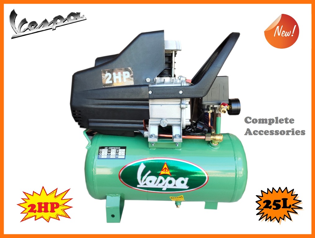 Vespa Air Compressor 2HP 25liters (Direct Coupling), Commercial ...