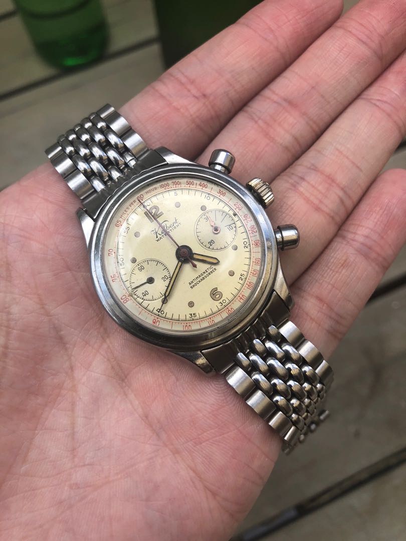Vintage Kelbert chronograph, Women's Fashion, Watches & Accessories ...