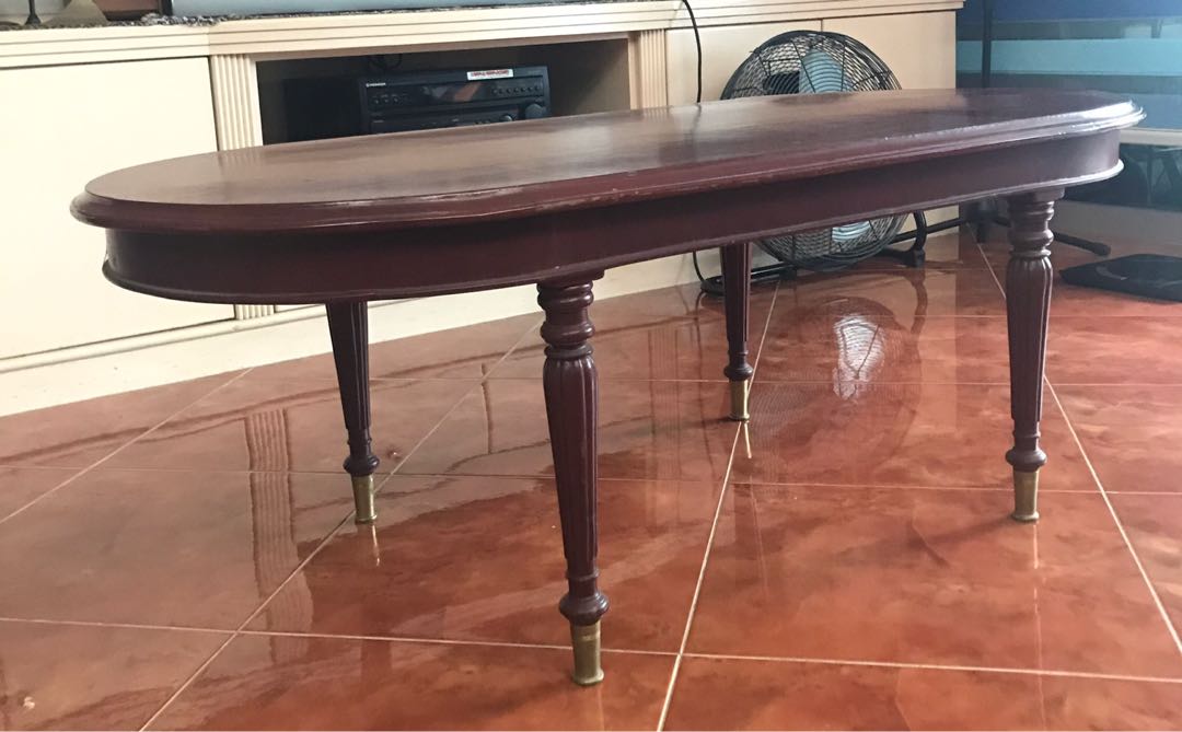 Mahogany Wood Table, Furniture, Tables & Chairs on Carousell