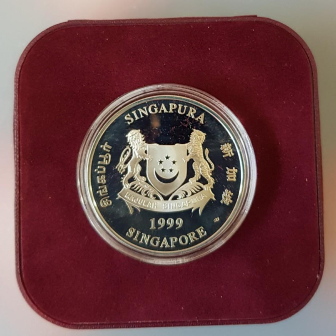 Yr 1999 Parliament of Spore Commemorative $5 Silver Proof Coin, Hobbies ...
