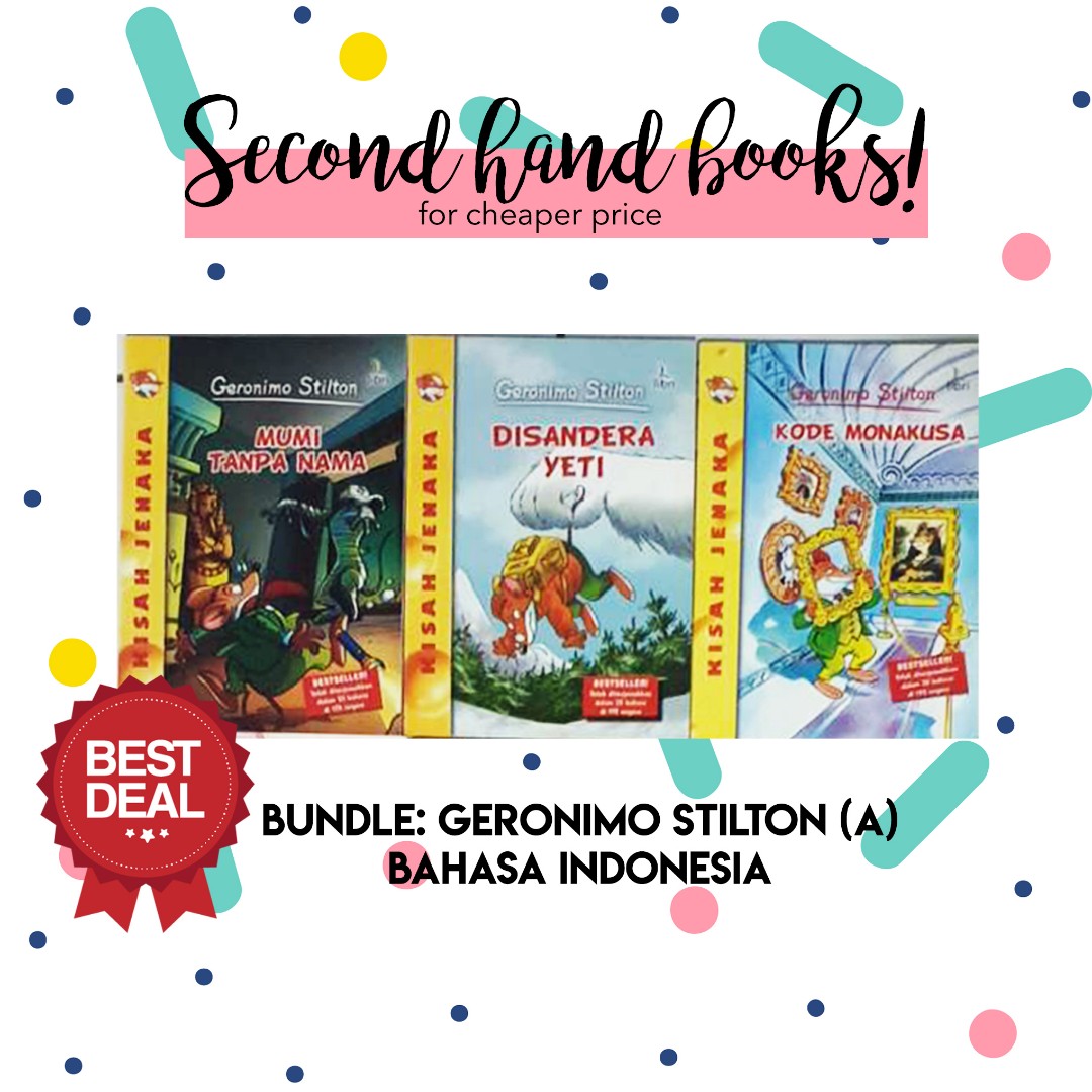 BUKU NOVEL ANAK BERGAMBAR GERONIMO STILTON BUNDLE A, Buku & Alat Tulis ...