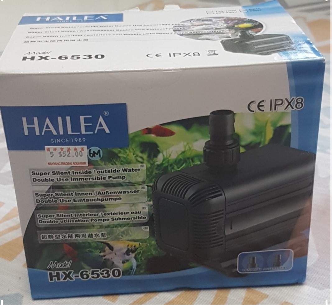 HX-6530 Hailea Immersible Pump for Fish / Shrimp tank, Pet Supplies, Homes & Other Pet ...