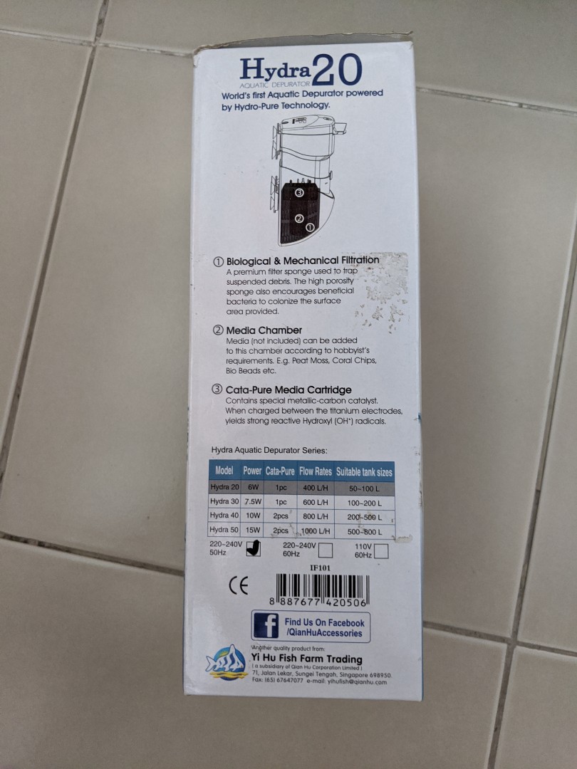 Hydra 20 Ocean Free Depurator, Pet Supplies, Homes & Other Pet ...