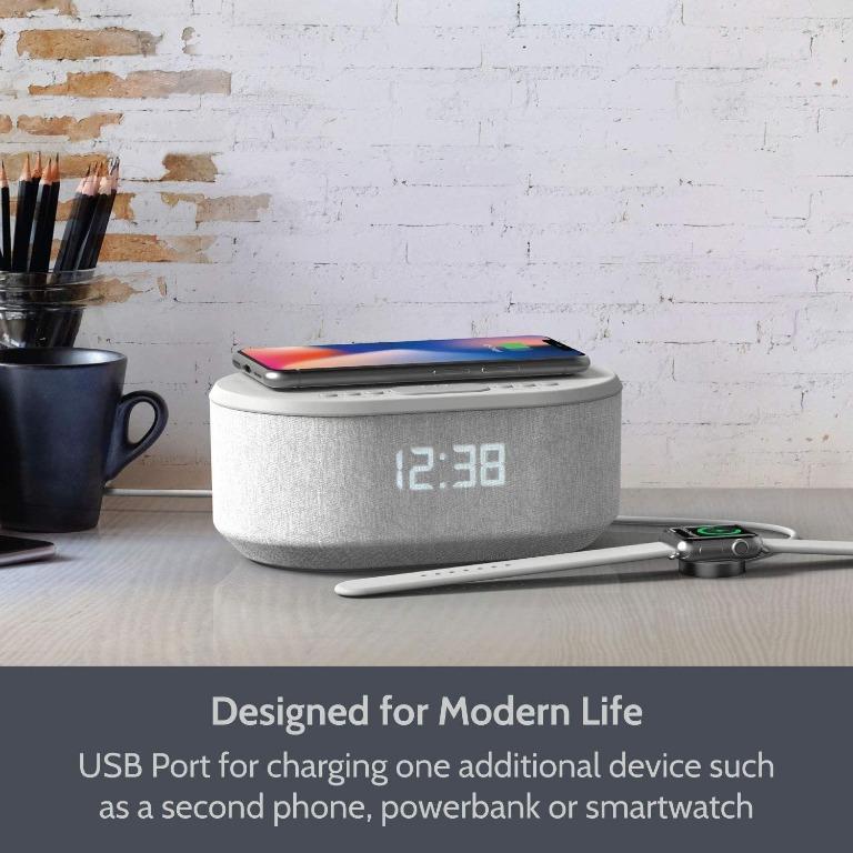 I-box Dawn bedside Bedside Radio Alarm Clock with USB Charger ...
