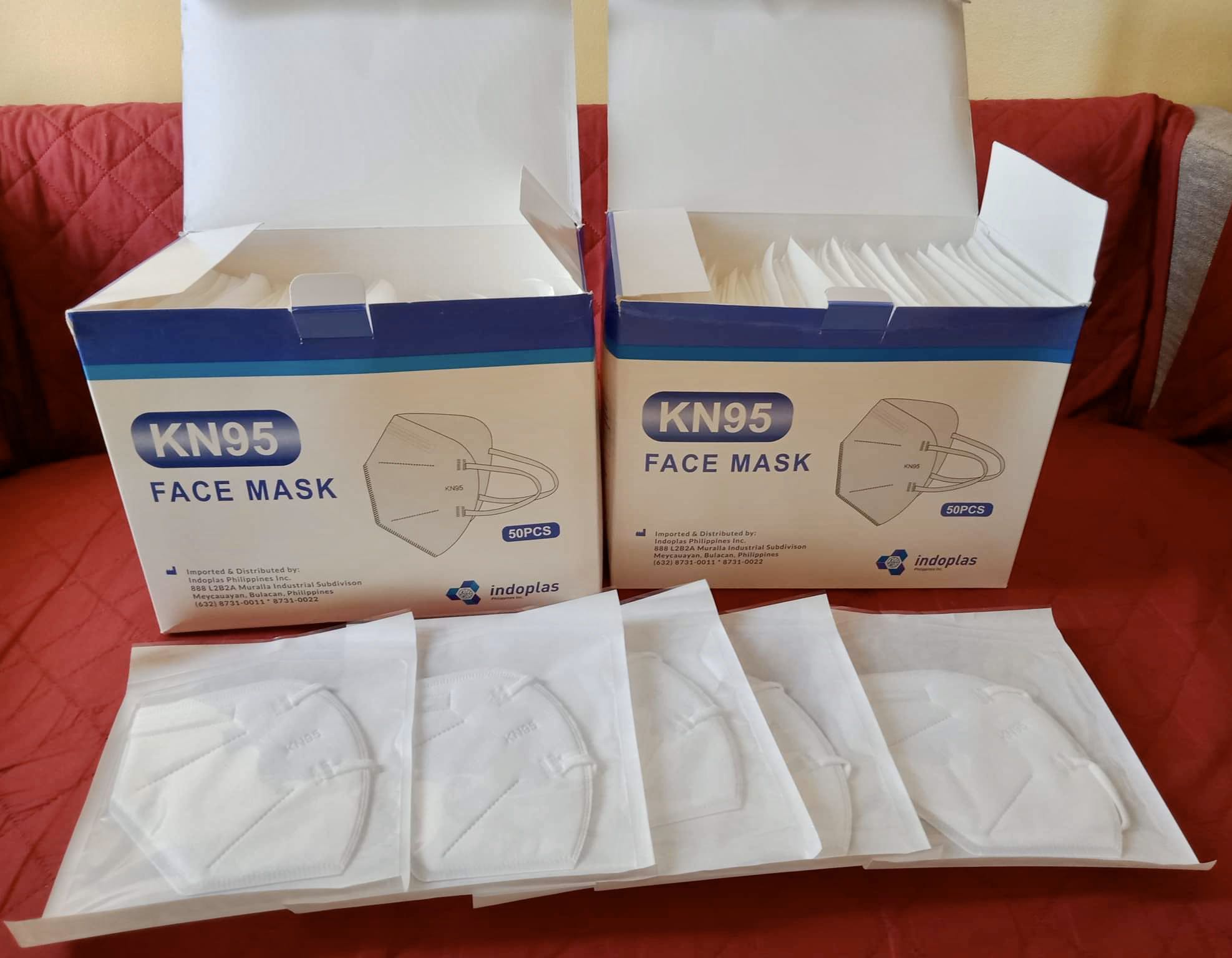 Indoplas KN95 50 pcs (1 Box), Health & Nutrition, Medical Supplies ...
