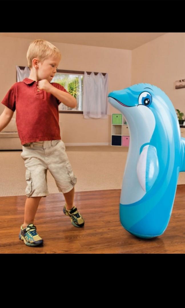Intex 3D Inflatable Punching Bag (Dolphin+Tiger), Babies & Kids, Infant ...