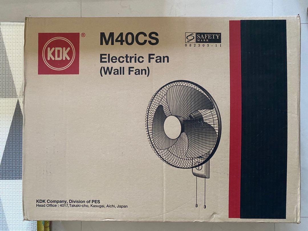 KDK M40CS 16-inch Electric Wall Fan with pull switch, Furniture & Home ...