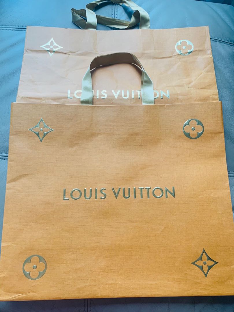 LV paper bag, Women's Fashion, Bags & Wallets, Purses & Pouches on ...