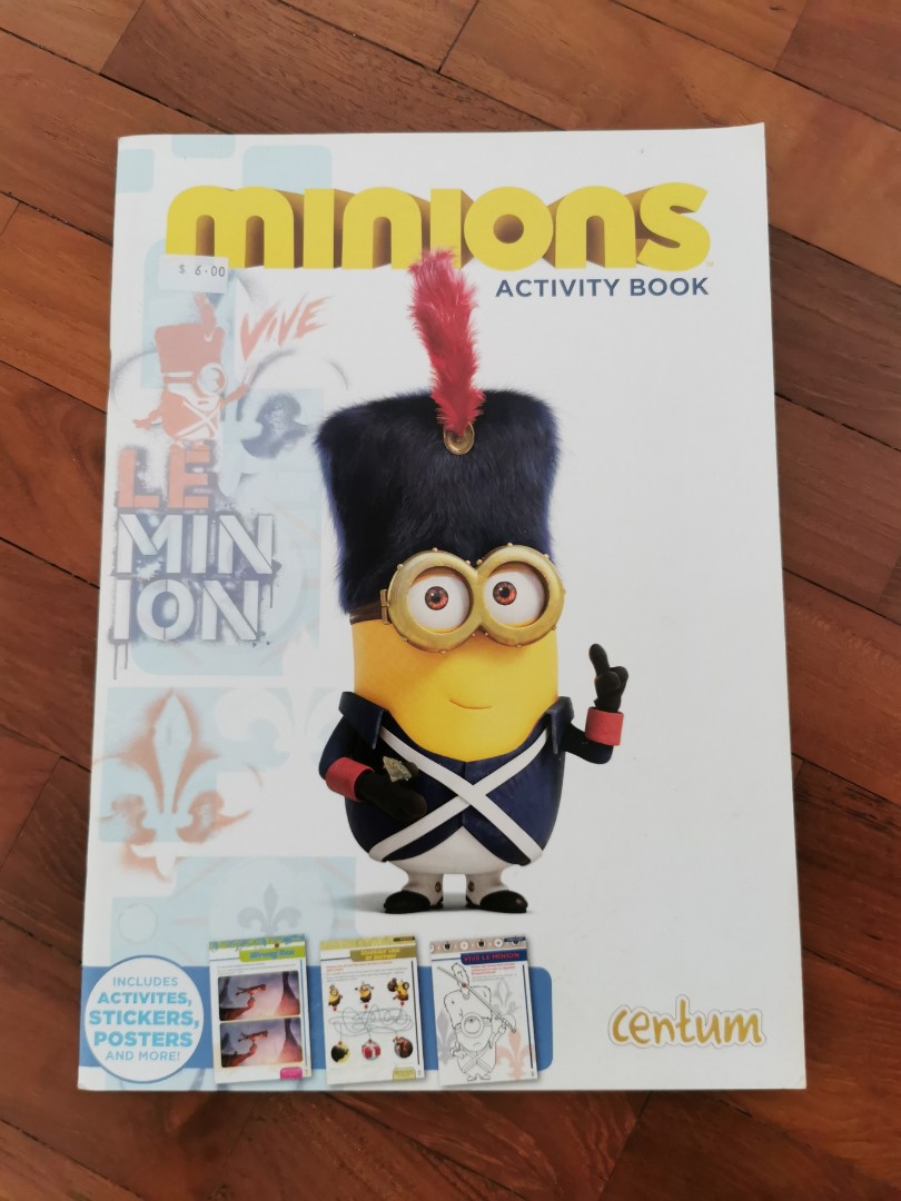 Minion Activity Book with Stickers, Hobbies & Toys, Books & Magazines ...