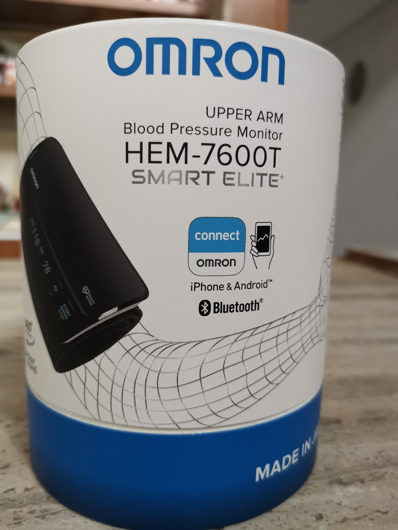 Omron HEM-7600T Smart Elite+ blood pressure monitor, Health & Nutrition ...