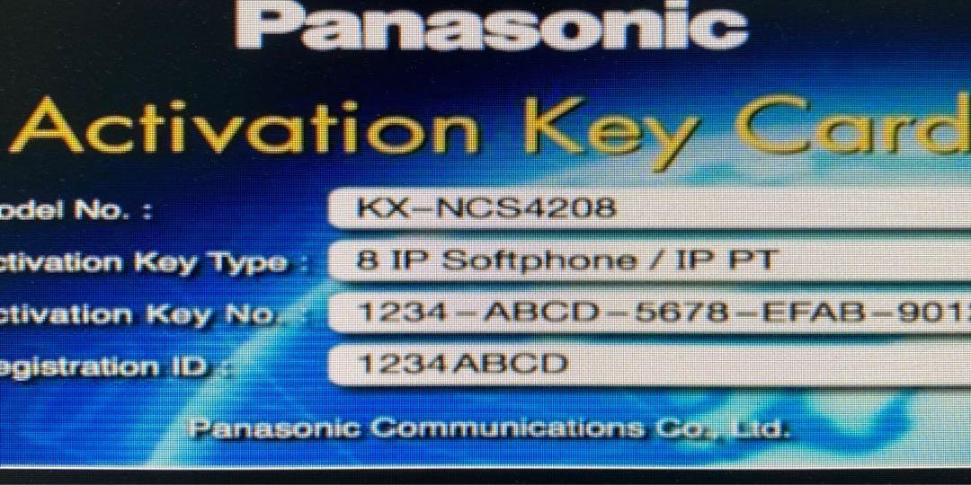 Panasonic KX-NCS4208 Activation Key, Computers & Tech, Office ...