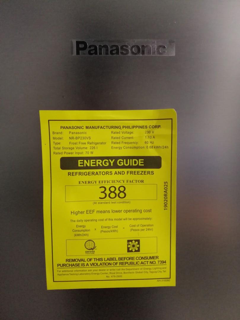 Panasonic ref inverter, TV & Home Appliances, Kitchen Appliances ...