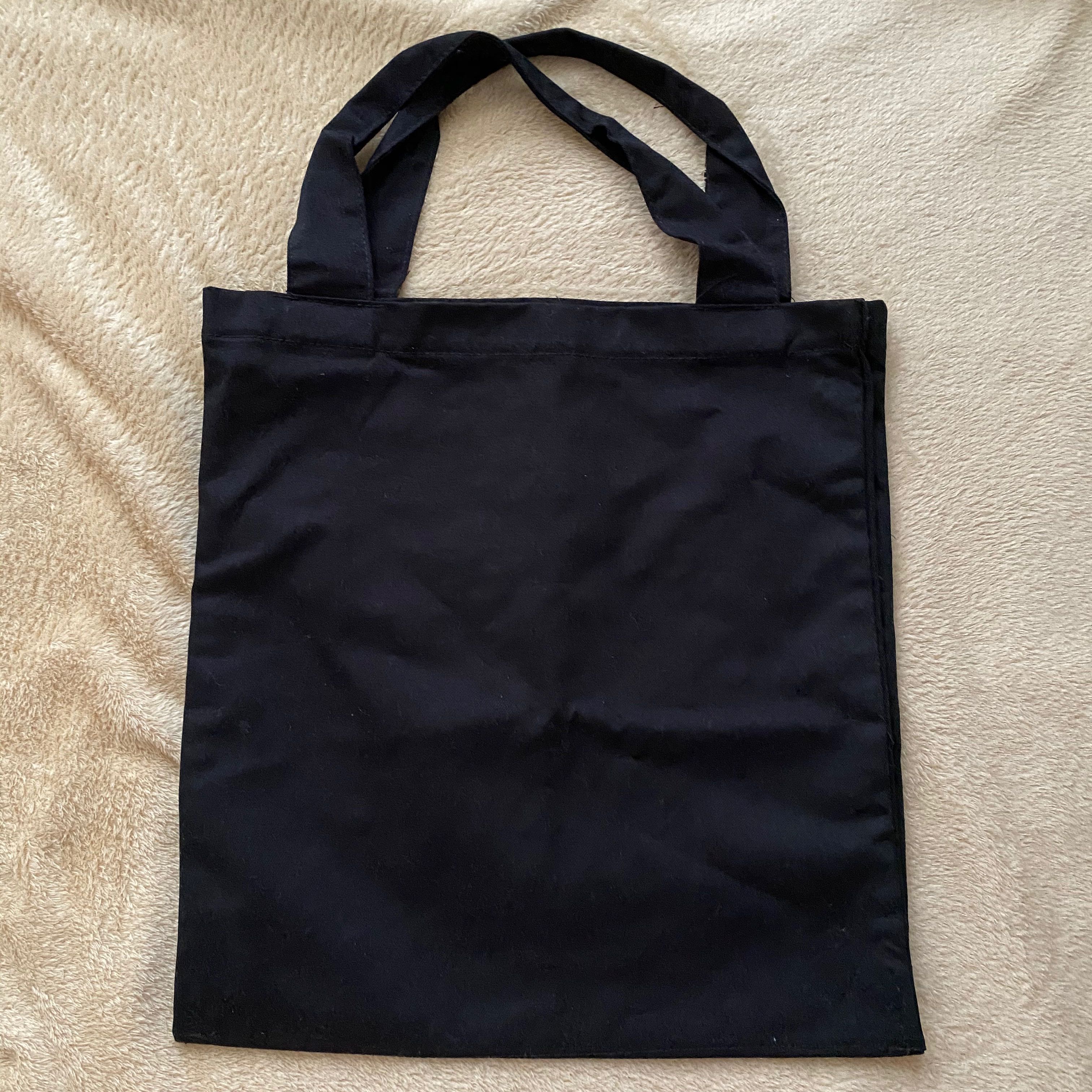 Plain Black Tote Bag, Women's Fashion, Bags & Wallets, Tote Bags on ...