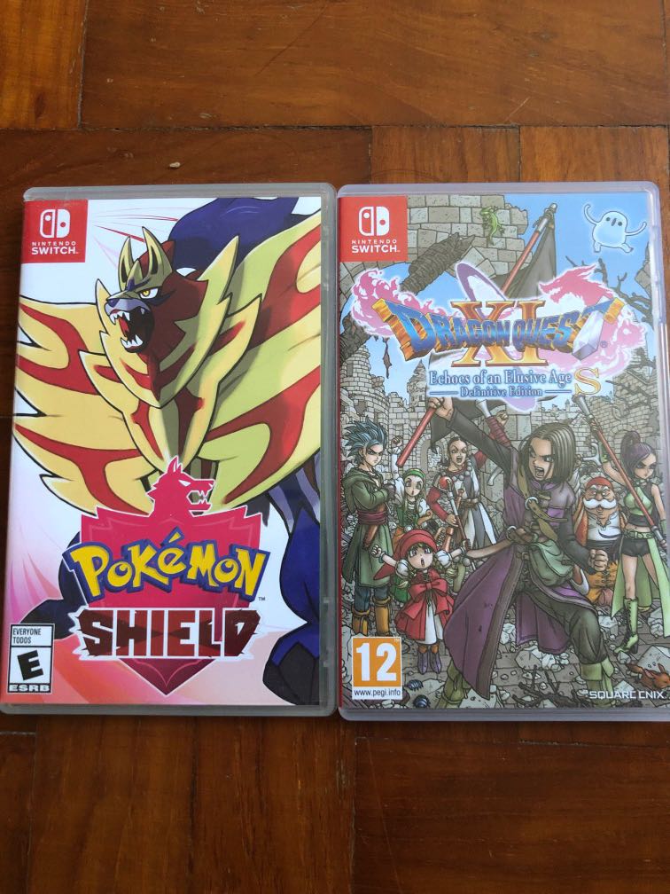 Pokemon Shield & Dragon Quest switch game, Video Gaming, Video Games ...