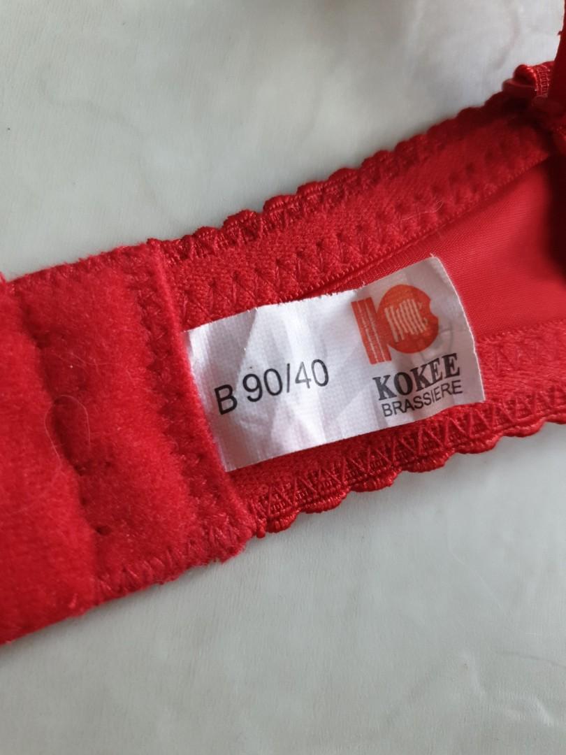 Red silky smooth half cup bra, Women's Fashion, New Undergarments ...