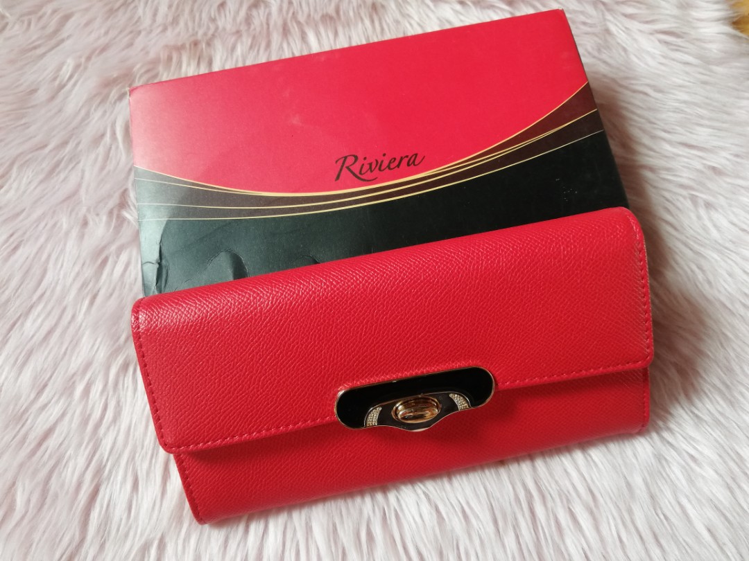 RIVIERA LONG WALLET RED, Women's Fashion, Bags & Wallets, Wallets ...