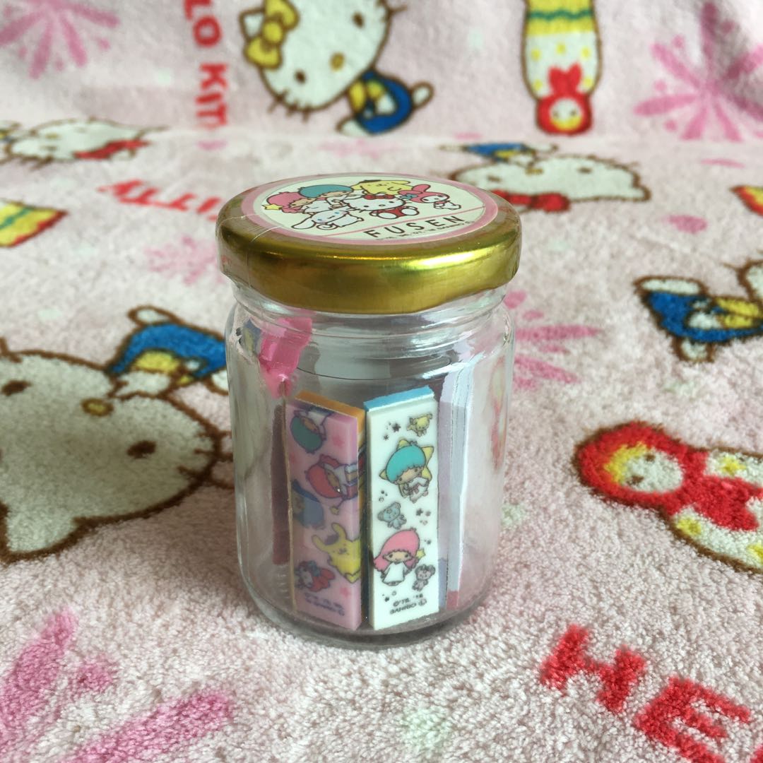 Sanrio Stick Note Tab in Glass Bottle, Books & Stationery, Stationery ...