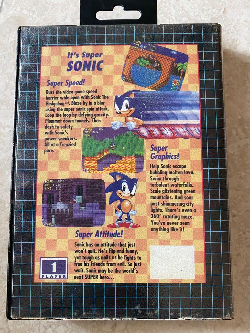 Sega cartridge - sonic the hedgehog, Video Gaming, Video Games ...