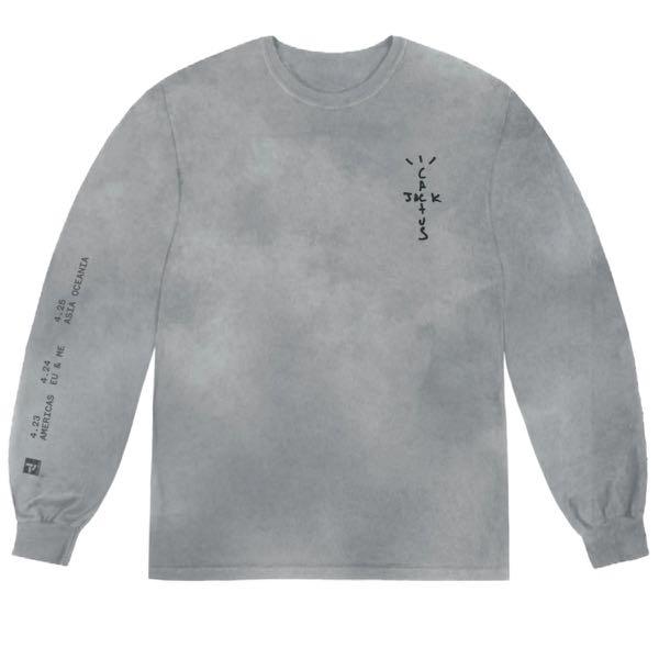 Travis Scott Long Sleeve Tee shirt 3 pcs (2M and 1L, Men's Fashion ...