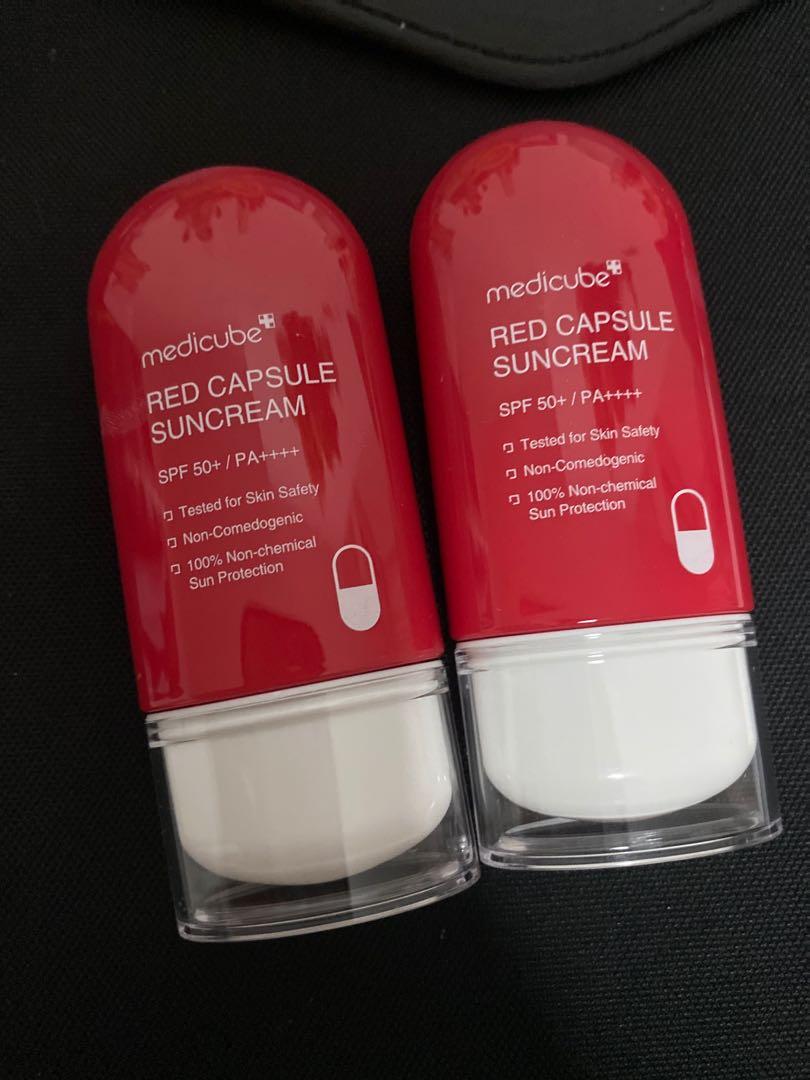 (2) Medicube Red Capsule Sunscreen (SPF 50+ PA++++), Beauty & Personal ...