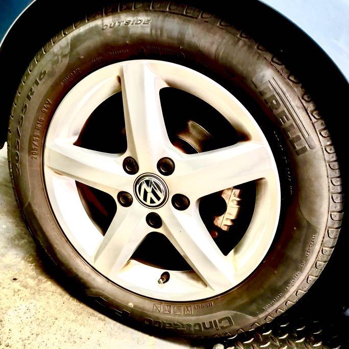 4 x Original Volkswagen 16” inch rims 5x112, Car Accessories, Tyres ...