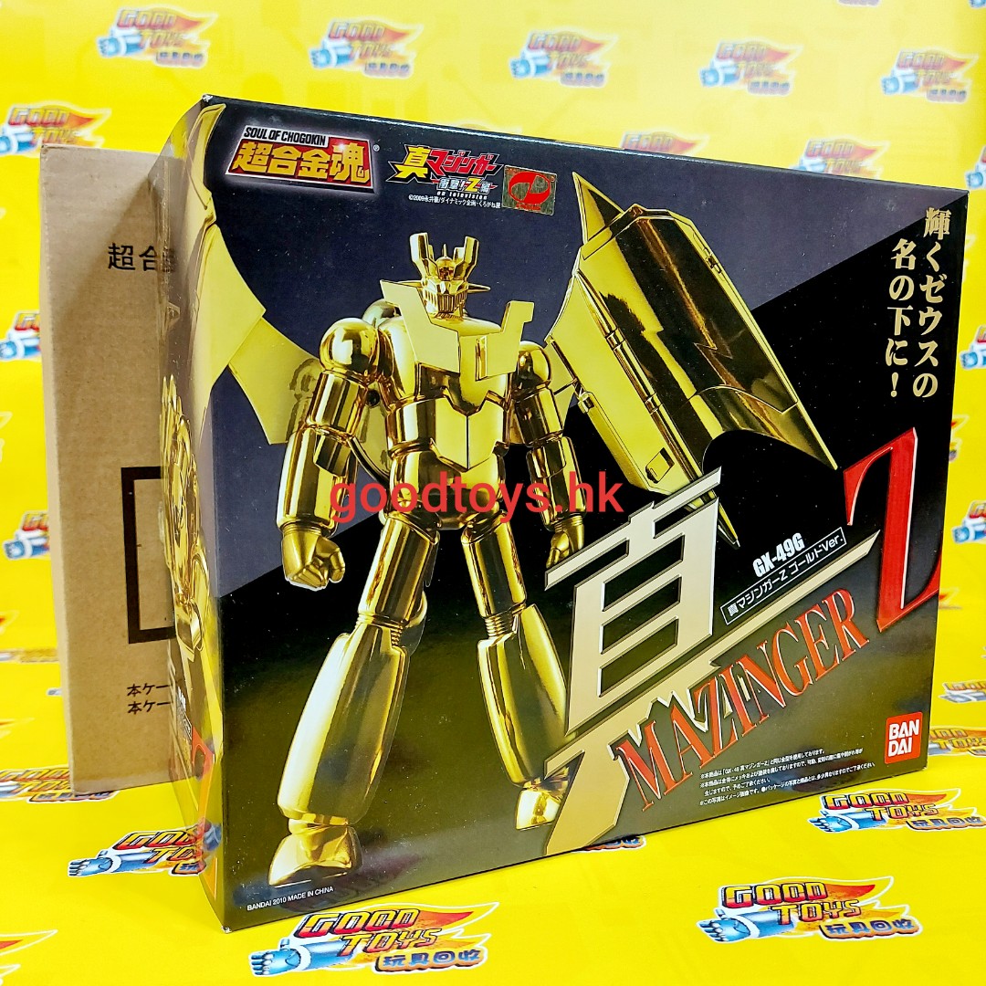 全新 DOUBLE膠紙 限定版 BANDAI 超合金魂 GX-49G MAZINGER Z 真鐵甲萬能俠 金色版 黃金之拳, 興趣及遊戲, 玩具 & 遊戲類 - Carousell