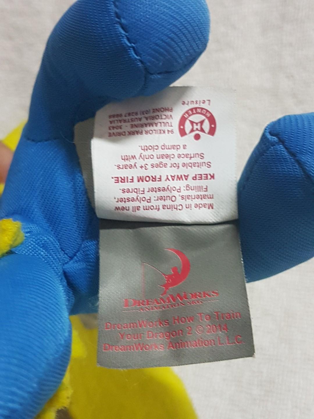 Authentic Rare DreamWorks How To Train Your Dragon Stormfly Plush Soft ...