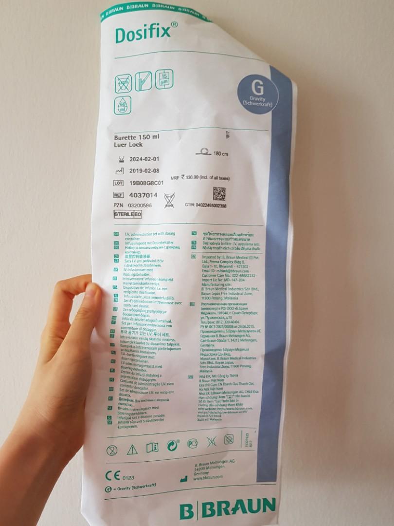 Braun Dosifix (IV administration set with Dosage Burette), Everything ...