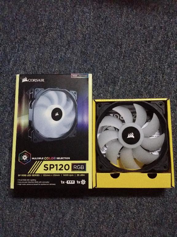 Corsair SP120 RGB LED High Performance 120mm Fan, Computers & Tech ...