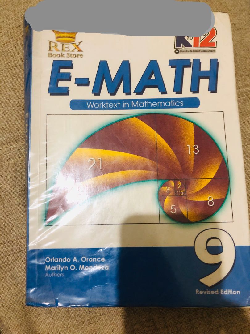 E Math 9 | Grade 9 Mathematics (Rex Bookstore), Hobbies & Toys, Books ...