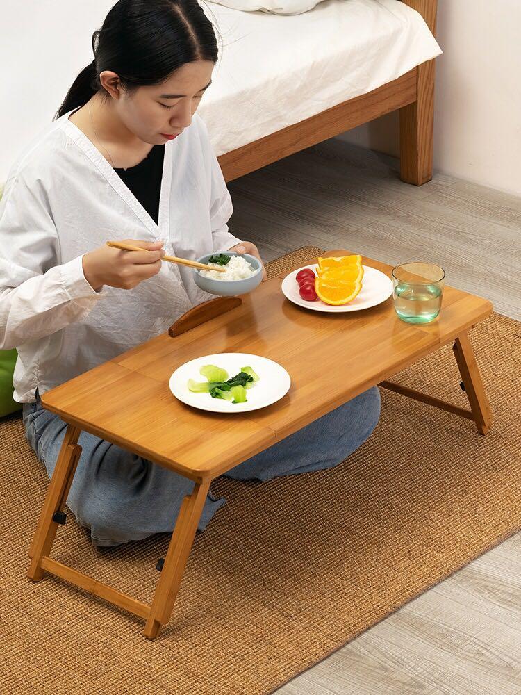 Foldable laptop/reading/dining table WFH Home office, Furniture & Home ...