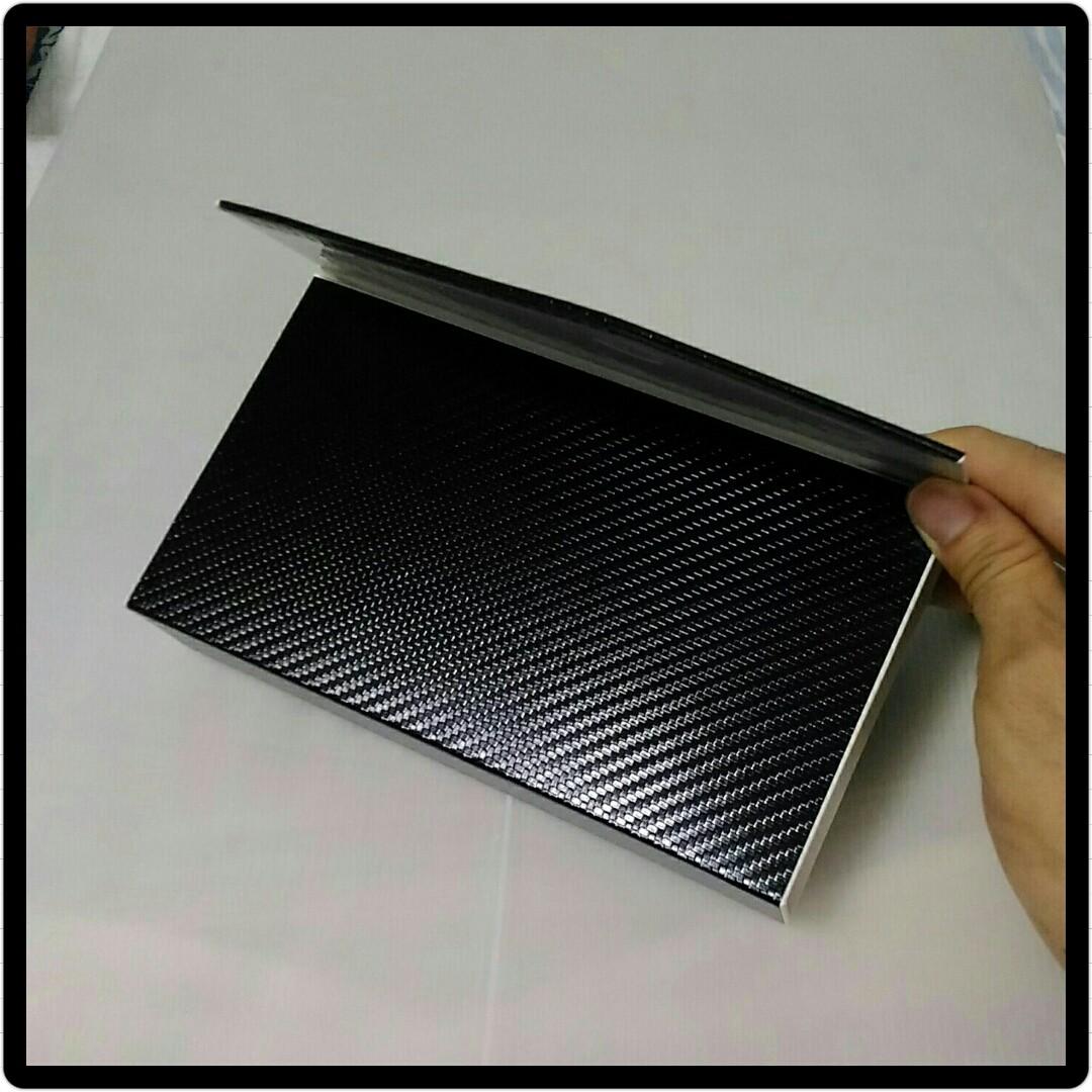 Hard Casing Box with Magnetic Flap, Textured Carbon Black Surface ...