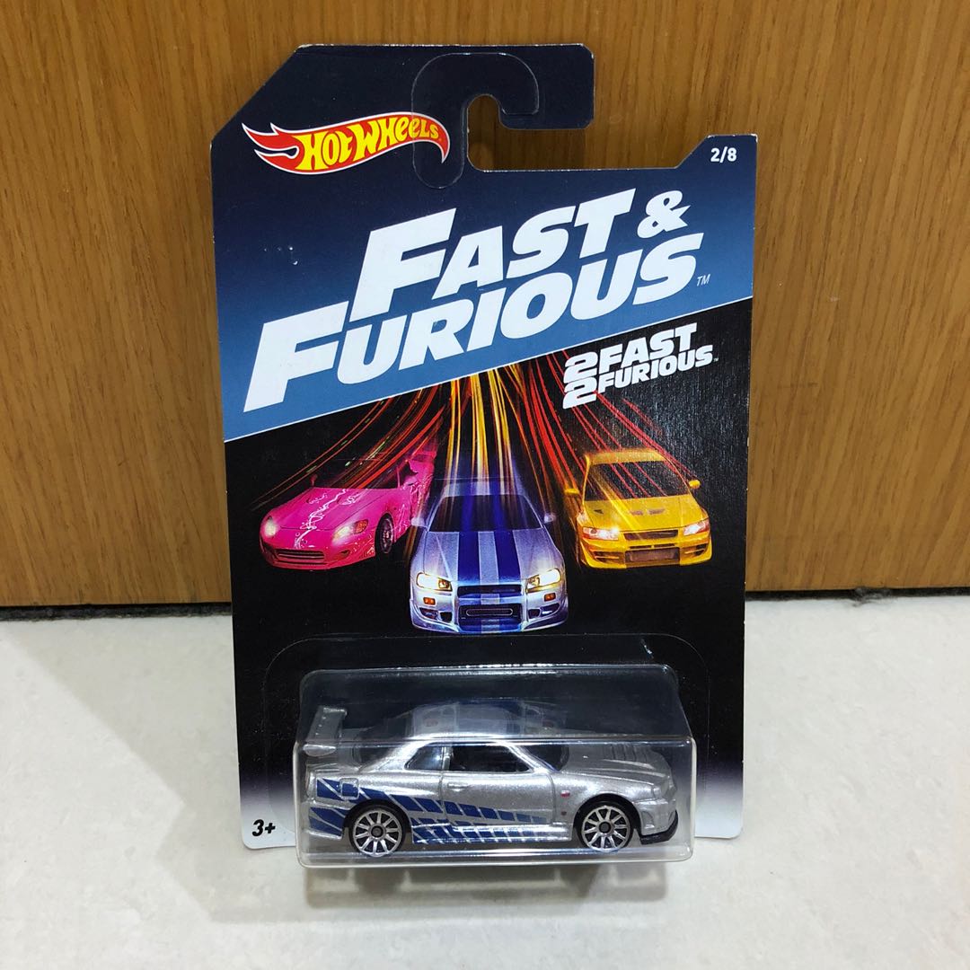 Hot Wheels Nissan Skyline GT-R R34 Godzilla fast furious silver sports ...