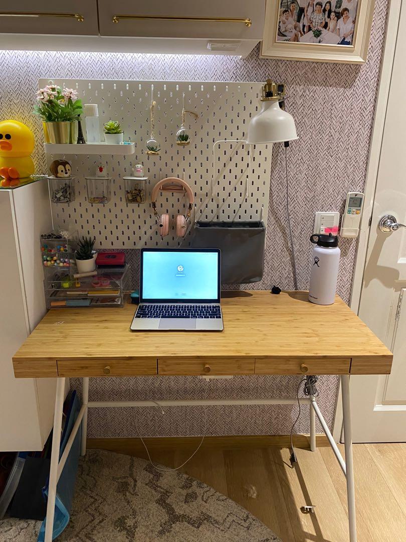 IKEA Study Table, Furniture & Home Living, Furniture, Tables & Sets on ...