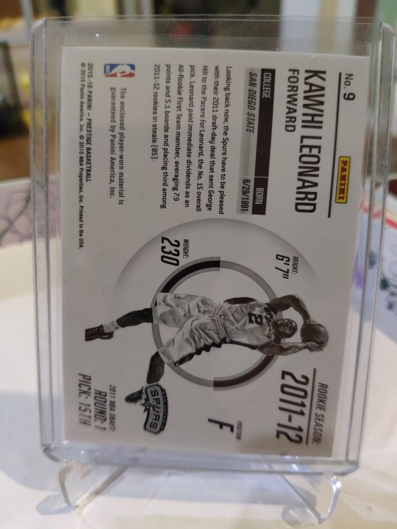 Kawhi Leonard GU Freshman Flashback Jumbo Prestige NBA Cards for Sale ...