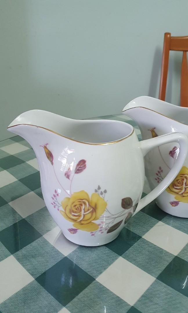 Set of 2 antique Milk pots @teko susu antik lama, Furniture & Home ...