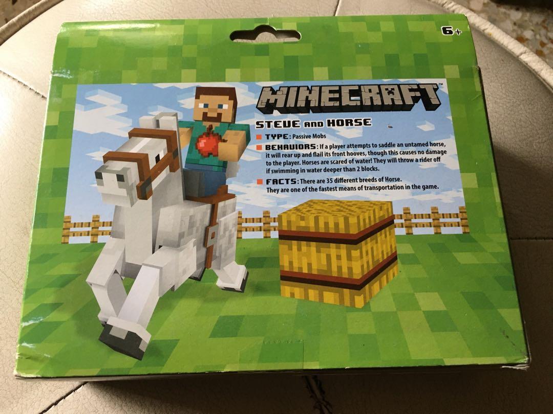MineCraft playset (Steve and Horse), Hobbies & Toys, Toys & Games on ...
