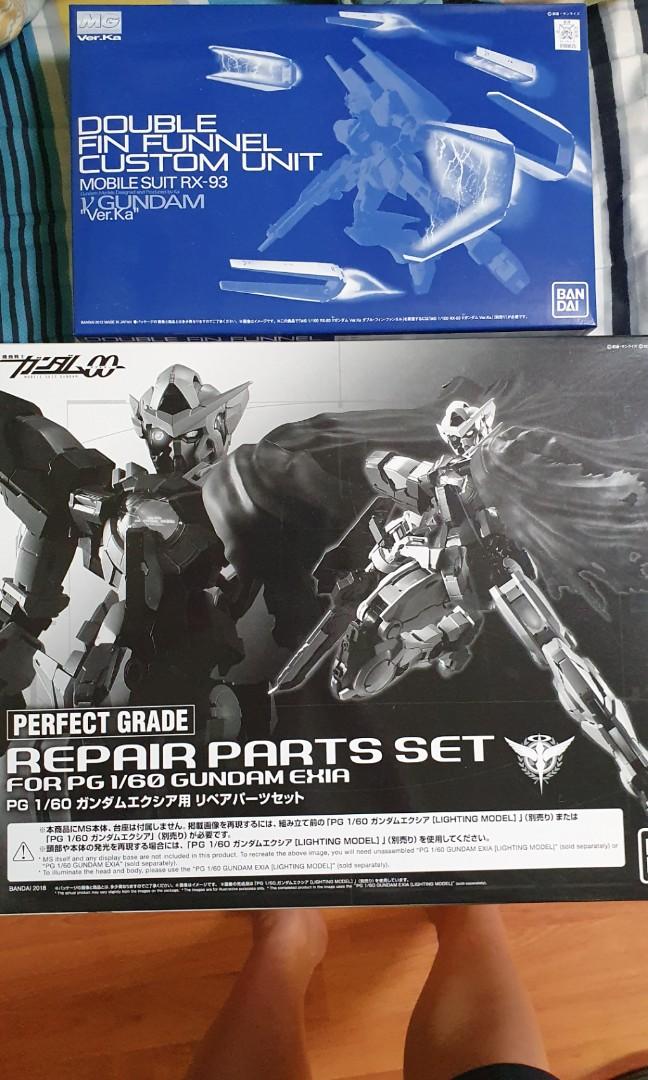 P bandai Pg Exia Repair Parts set P bandai MG Nu gundam Ver Ka. DOUBLE ...