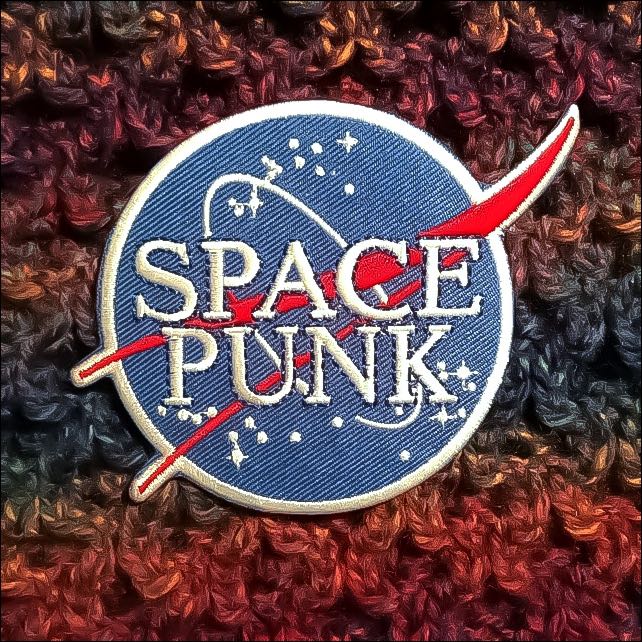 (Patch) Space Punk NASA Stars Outer Space Comet Blue Iron On (HUGE ...