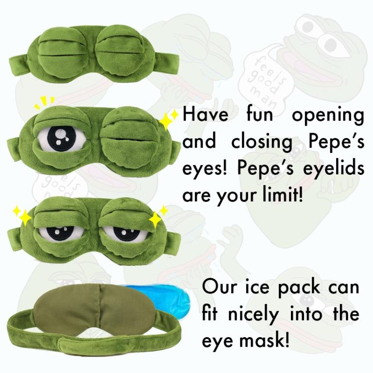 [SOLD OUT] Pepe the Frog Sleeping Eye Mask, Men's Fashion, Watches ...