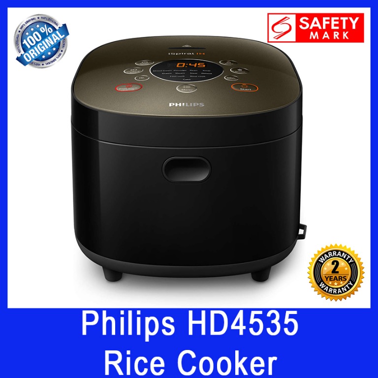 Philips HD4535 Rice Cooker. 1.5 Litres Capacity. Uses IH pot. Safety ...