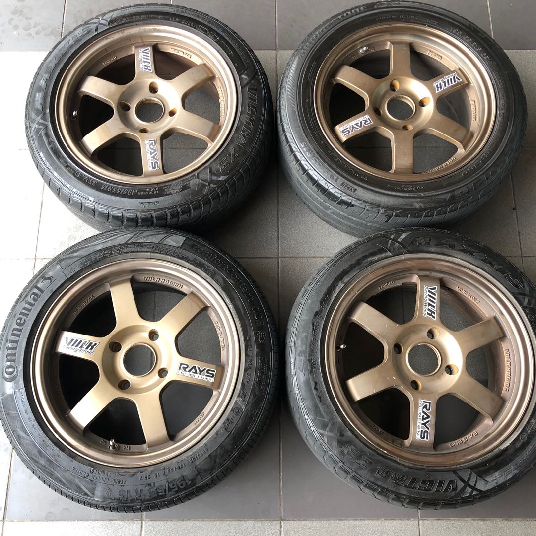 Sport Rim TE37 15 114, Auto Accessories on Carousell