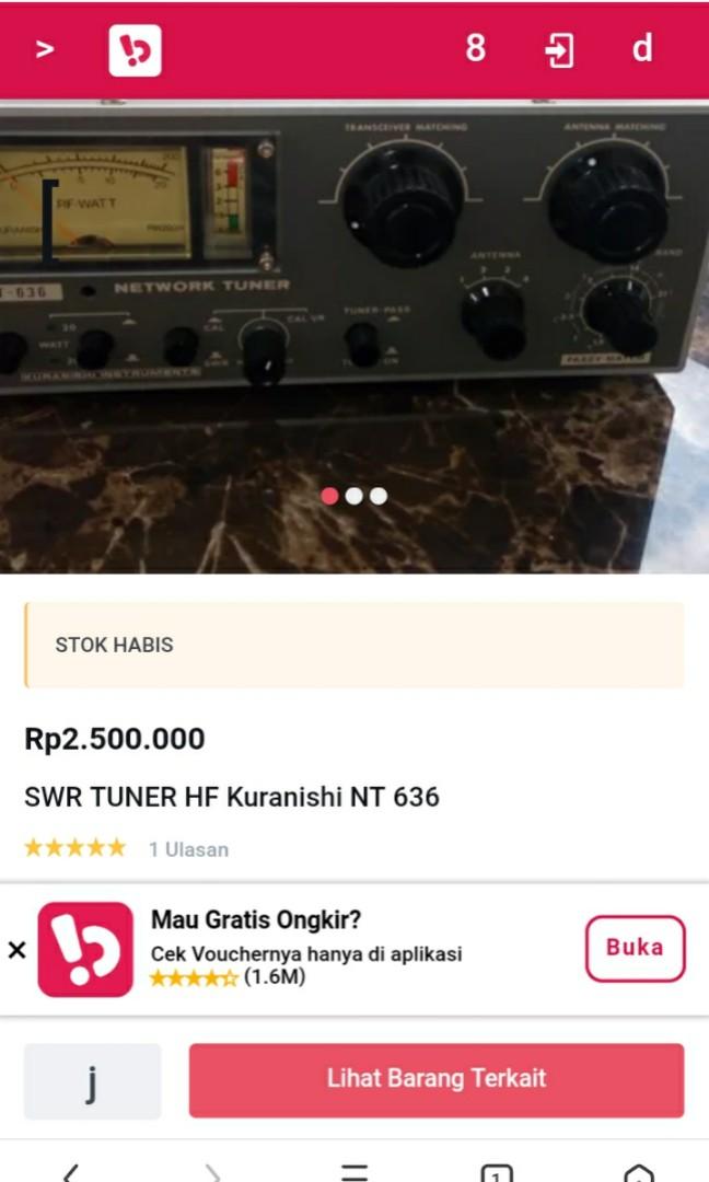 Swr tuner hf kuranishi nt 636, Barang Yang Dicari di Carousell