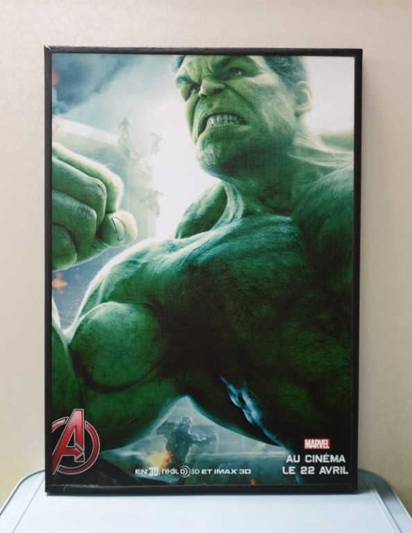 The Avengers The Hulk wall poster with frame, Furniture & Home Living ...