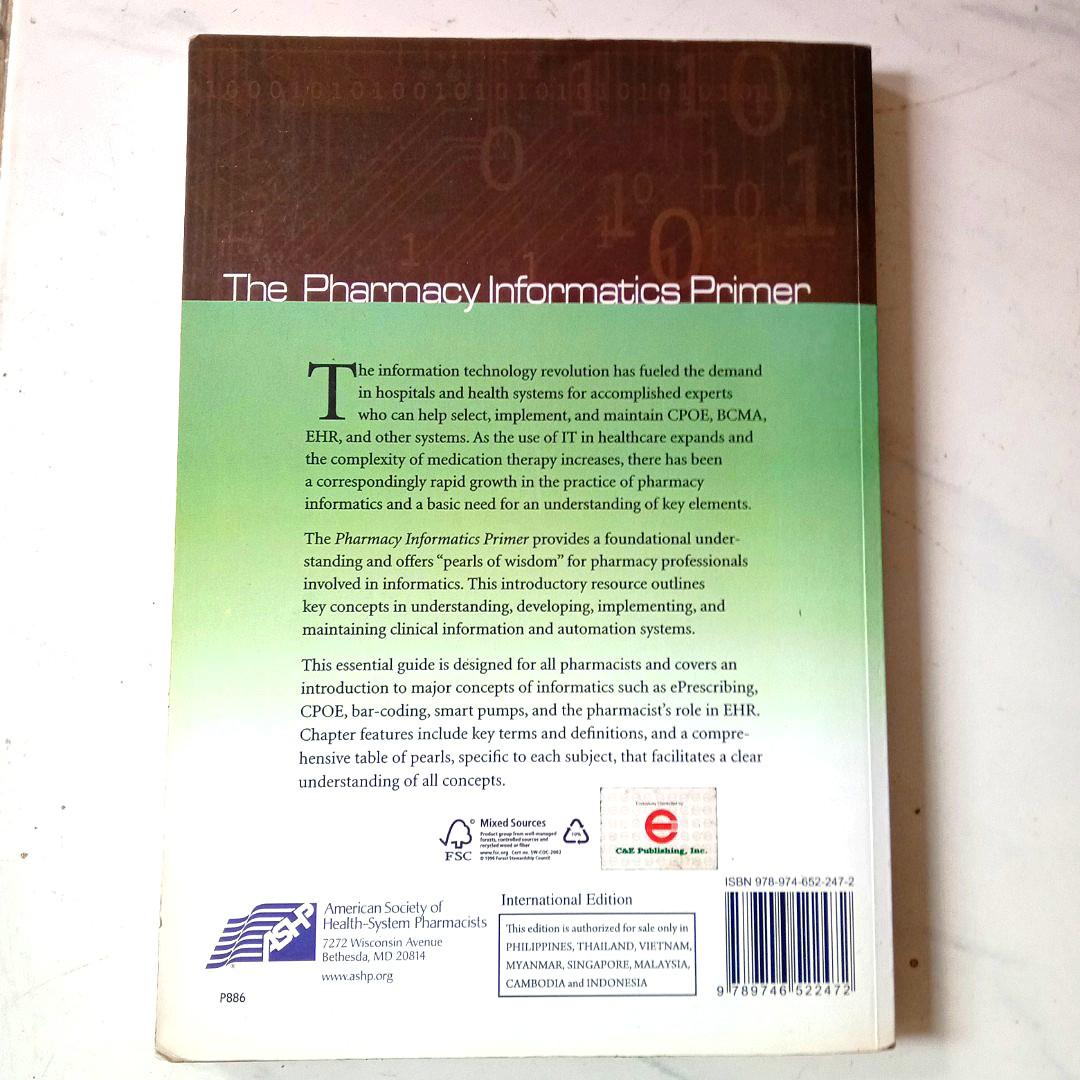 The Pharmacy Informatics Primer for Pharmacist and Clinicians, Hobbies ...