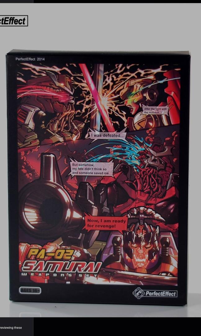 Transformers PERFECT EFFECT - PA-02 - SAMURAI WEAPON SET - ADD ON kit ...