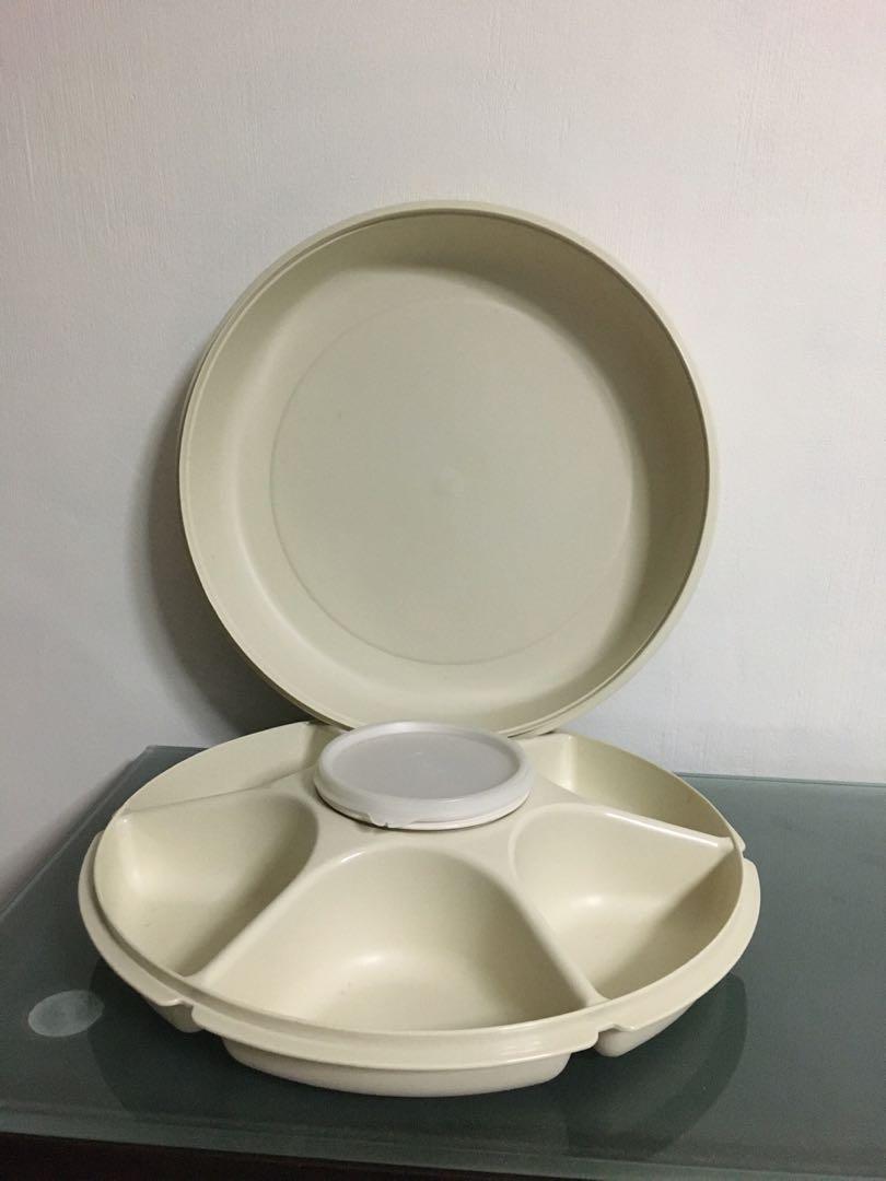 Tupperware Multi Compartment Container with Cover, Furniture & Home ...