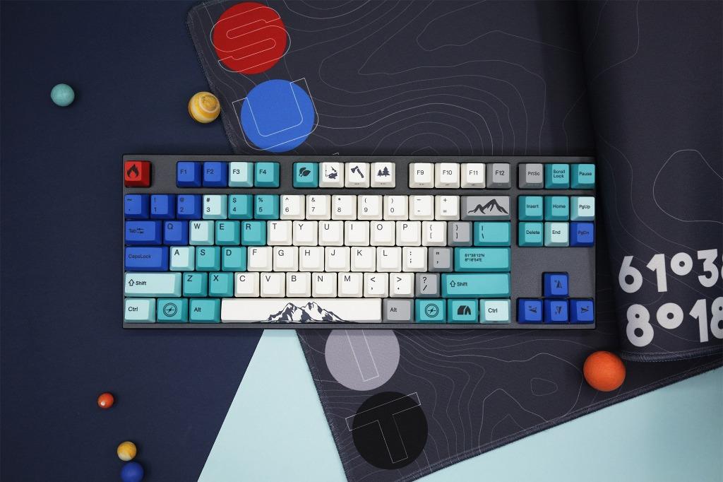 Varmilo VA108M / VA87M Summit White LED Dye Sub PBT Mechanical Keyboard ...